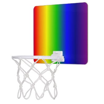 Rainbow Colors Gradient Mini Basketball Goal Mini Basketball Hoop | Zazzle