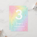 Rainbow Colors Pastels Birthday Party Invitation | Zazzle