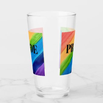 Rainbow Colors Pride Glass Cup | Zazzle