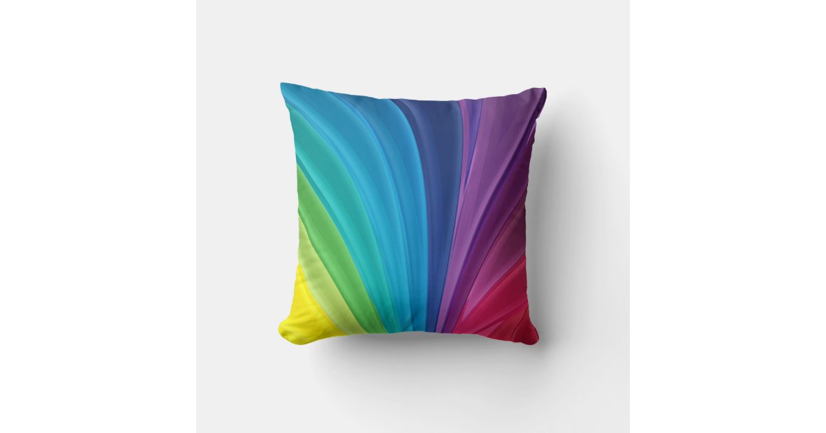Rainbow Colors Throw Pillow | Zazzle
