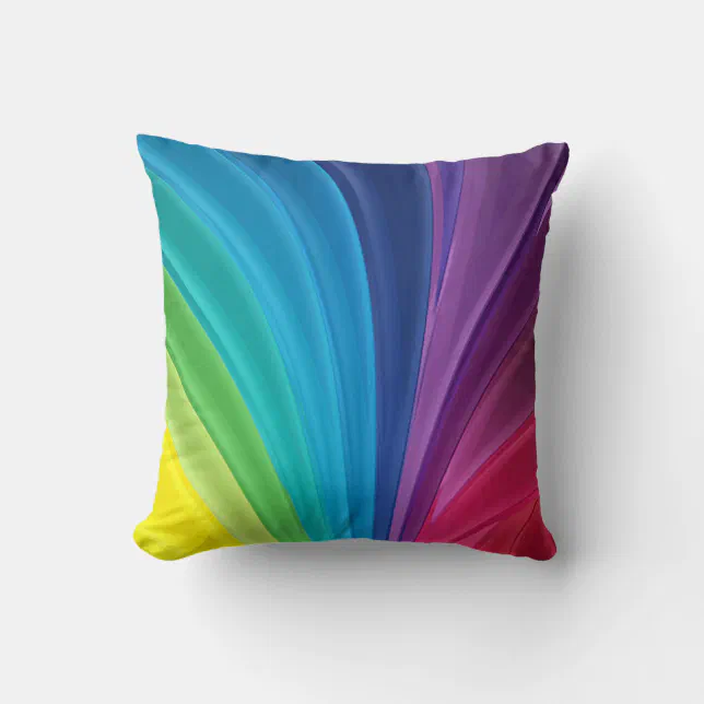 Rainbow Colors Throw Pillow | Zazzle