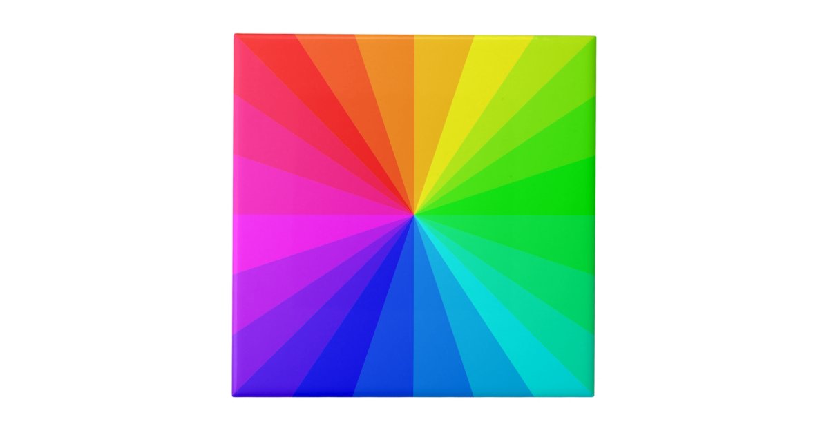 Rainbow colors tile | Zazzle