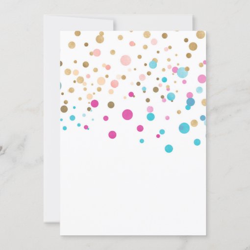 Rainbow Confetti Baby Sprinkle by Mail Invitation | Zazzle