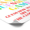 Rainbow Confetti Candy Guessing Game Sign | Zazzle