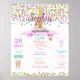 Rainbow Confetti Girl First Birthday Milestone Poster | Zazzle