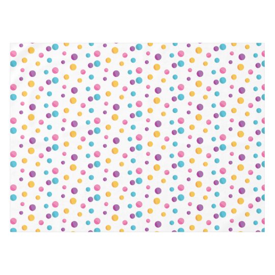 Rainbow Confetti Polka Dots Birthday Party Tablecloth | Zazzle.com