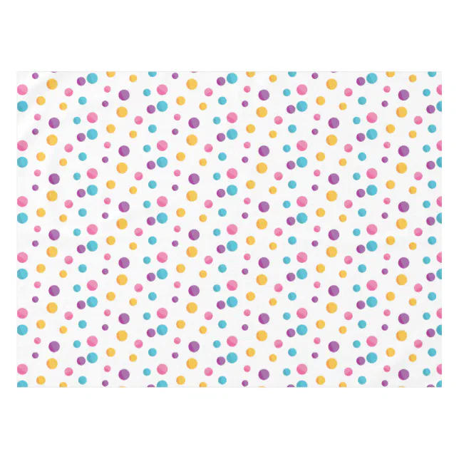 Rainbow Confetti Polka Dots Birthday Party Tablecloth | Zazzle