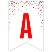 Rainbow confetti sprinkles birthday party bunting flags | Zazzle