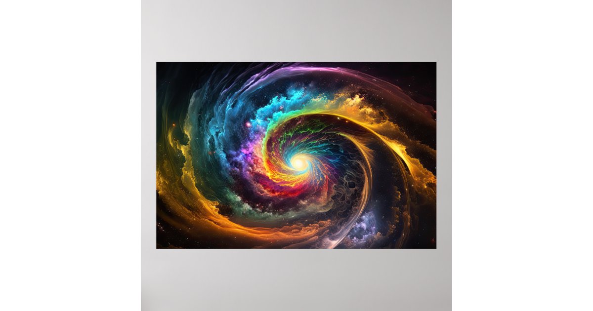 Rainbow Cosmos Poster | Zazzle