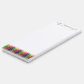 Rainbow Crayons | Kindergarten Teacher Notepad | Zazzle