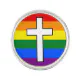 Rainbow Cross Lapel Pin | Zazzle