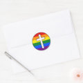 Rainbow Cross Sticker | Zazzle