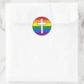 Rainbow Cross Sticker | Zazzle