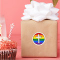 Rainbow Cross Sticker | Zazzle