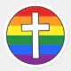 Rainbow Cross Sticker | Zazzle