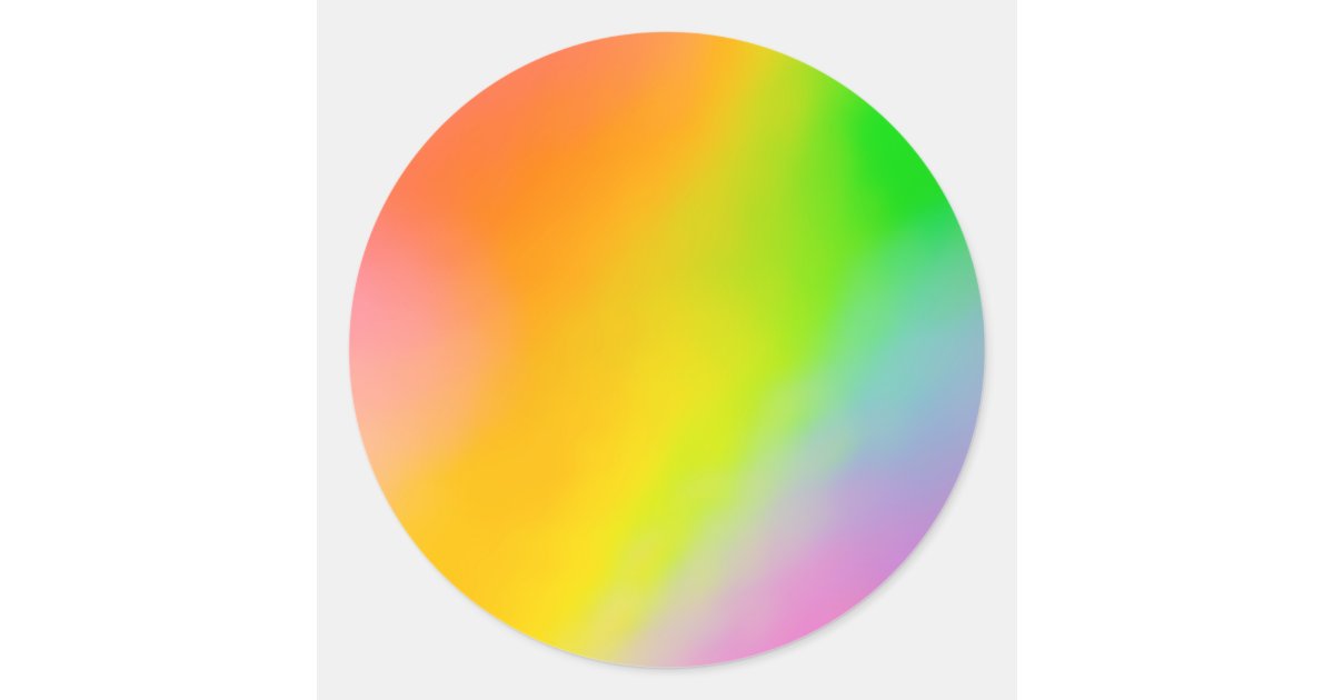 Rainbow Custom Trendy Classic Round Sticker | Zazzle