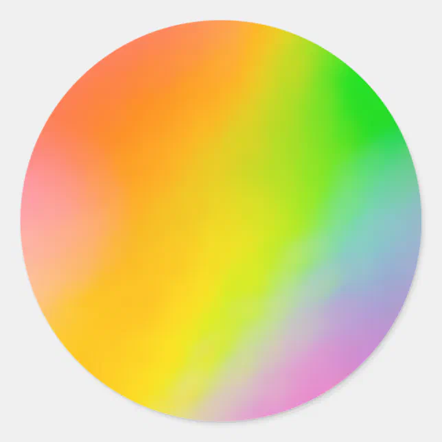 Rainbow Custom Trendy Classic Round Sticker | Zazzle