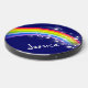 Rainbow dark blue custom name wireless charger | Zazzle