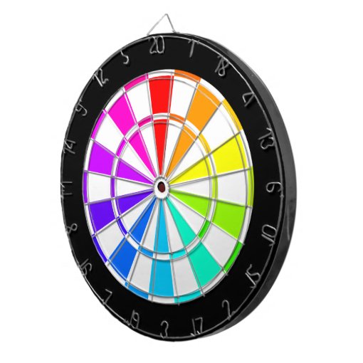 rainbow dart board | Zazzle