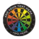 Rainbow Dartboard with custom text | Zazzle