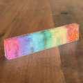 Rainbow Desk Name Plate | Zazzle