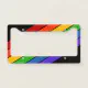 Rainbow Diagonal Stripe License Plate Frame | Zazzle