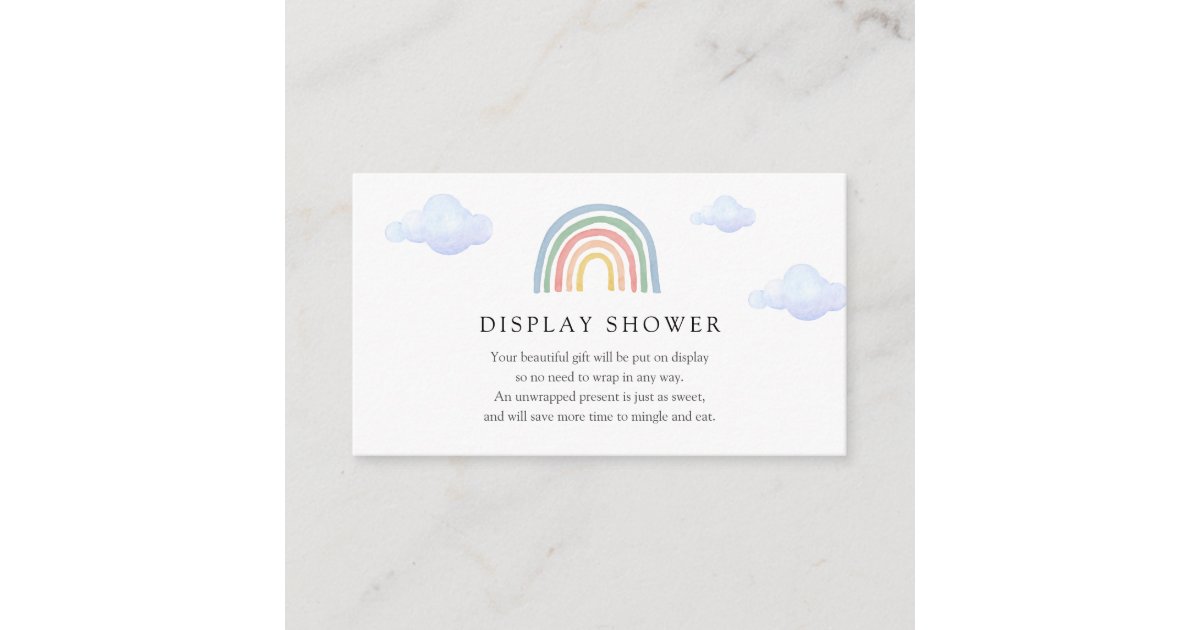 Rainbow Display Shower card | Zazzle