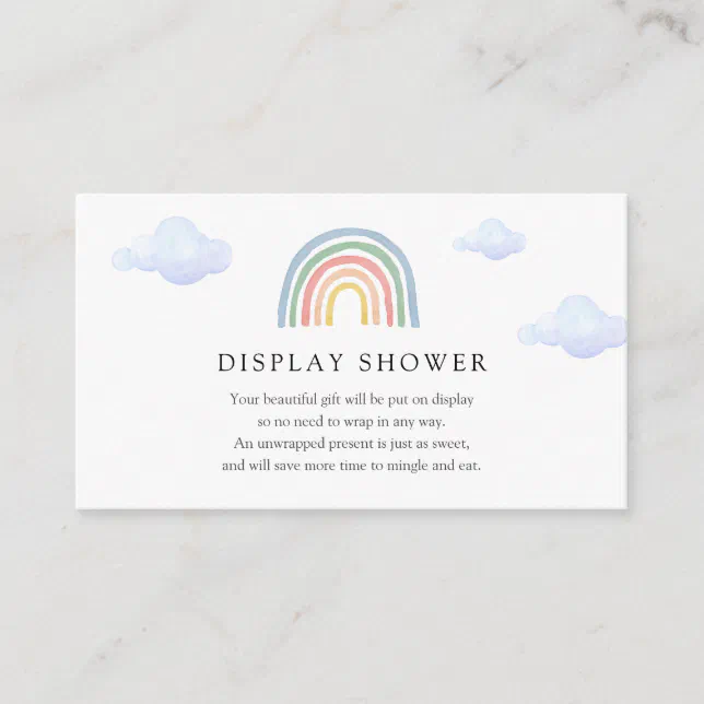 Rainbow Display Shower card | Zazzle