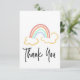 Rainbow Doodle Art Thank You Script Colorful Card | Zazzle