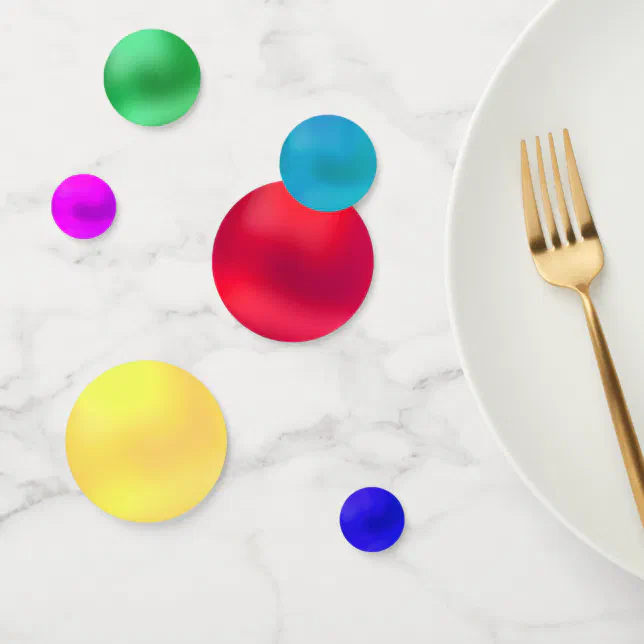 Rainbow Dots Table Confetti | Zazzle