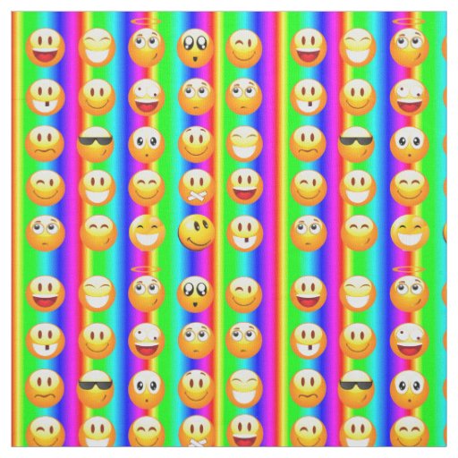 rainbow emoji fabric | Zazzle