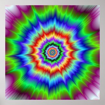 Rainbow Explosion Poster | Zazzle