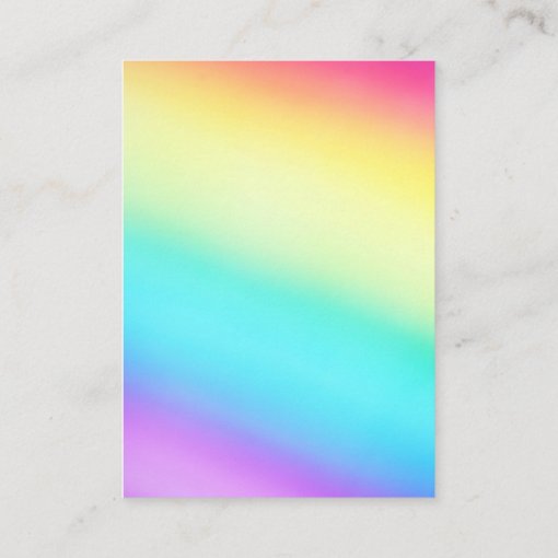 Rainbow Fade Simple Chic Typography Reception Enclosure Card | Zazzle