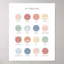 Rainbow Feelings Emotions Classroom Decor | Zazzle