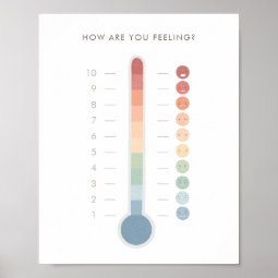 Rainbow Feelings Emotions Scale Classroom Decor | Zazzle