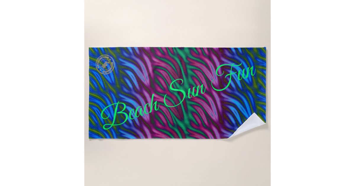 Rainbow Fire Beach Towel | Zazzle