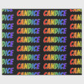 Rainbow First Name "CANDICE"; Fun & Colorful Wrapping Paper | Zazzle