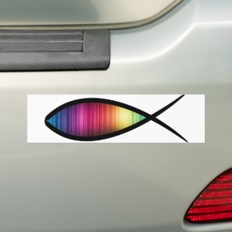 Rainbow Fish Bumper Sticker | Zazzle