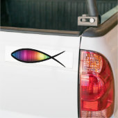 Rainbow Fish Bumper Sticker | Zazzle