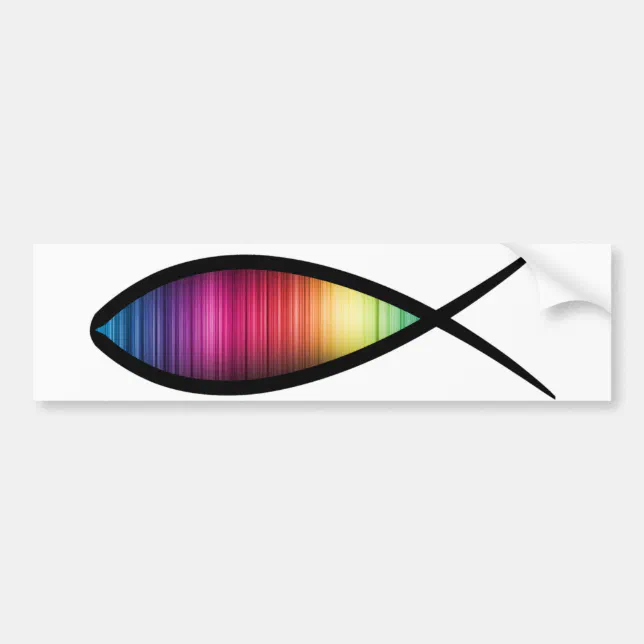 Rainbow Fish Bumper Sticker | Zazzle