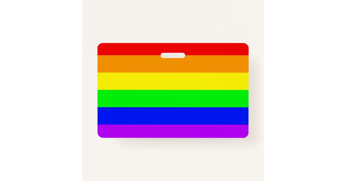 Rainbow Flag Badge | Zazzle