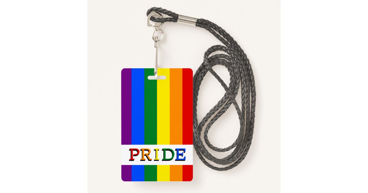 Rainbow Flag Badge & LGBT, Pride | Zazzle