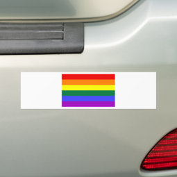 Rainbow Flag Bumper Sticker | Zazzle