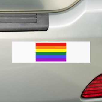 Rainbow Flag Bumper Sticker | Zazzle