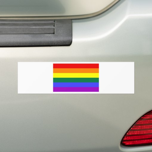 Rainbow Flag Bumper Sticker | Zazzle