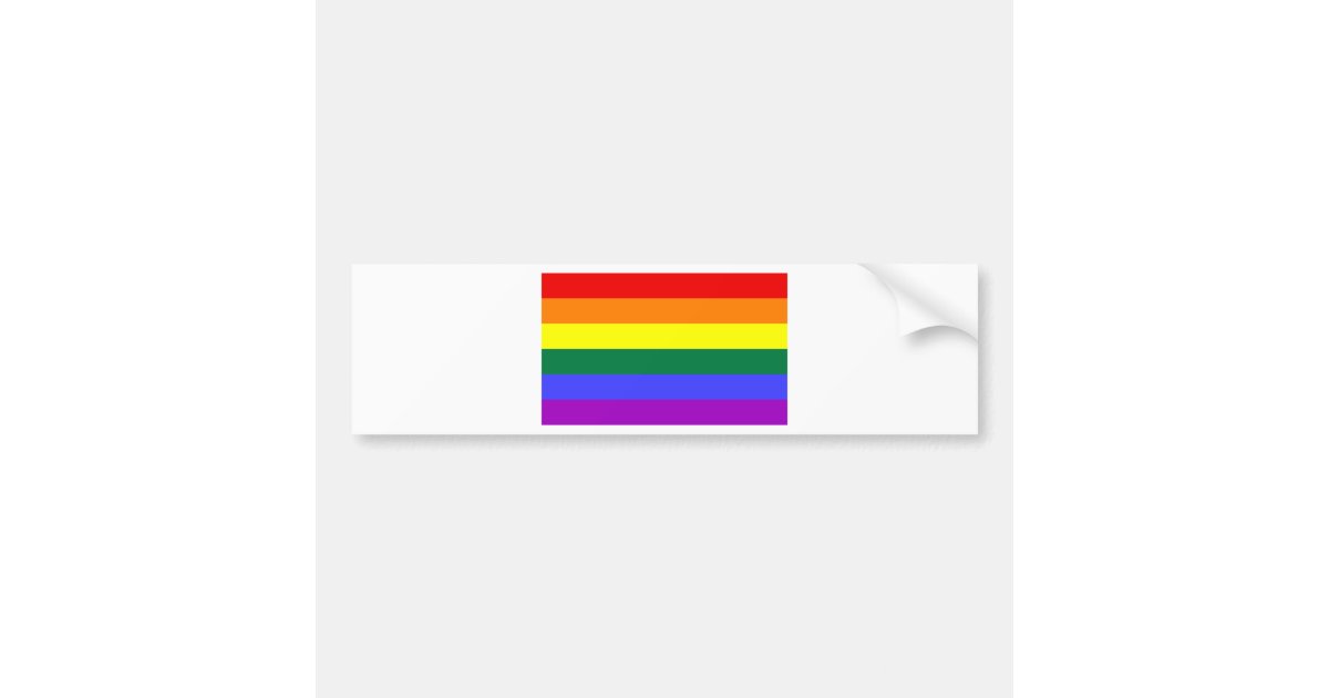 Rainbow Flag Bumper Sticker | Zazzle