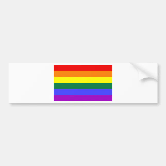 Rainbow Flag Bumper Sticker | Zazzle