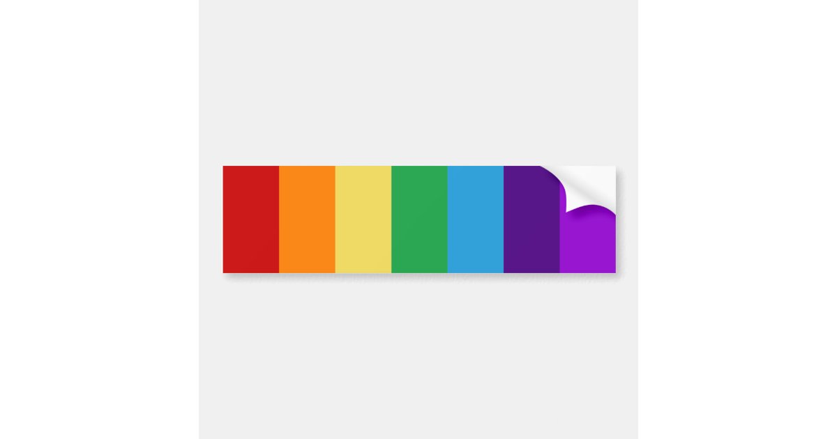 Rainbow flag bumper sticker | Zazzle