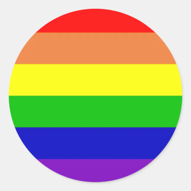 Rainbow Flag Classic Round Sticker | Zazzle