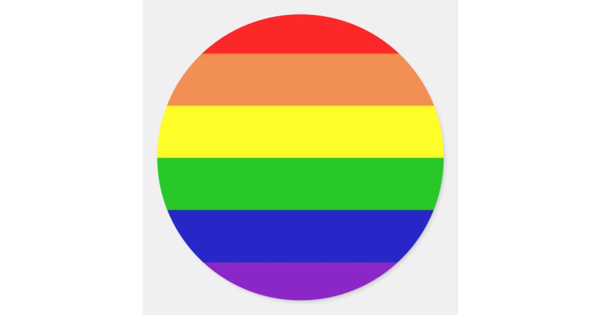 Rainbow Flag Classic Round Sticker | Zazzle